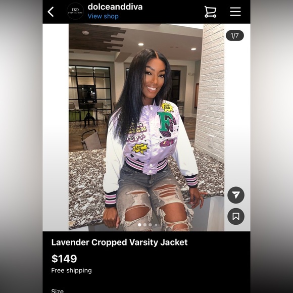 Jackets & Coats | Lavender Cropped Varsity Jacket | Poshmark